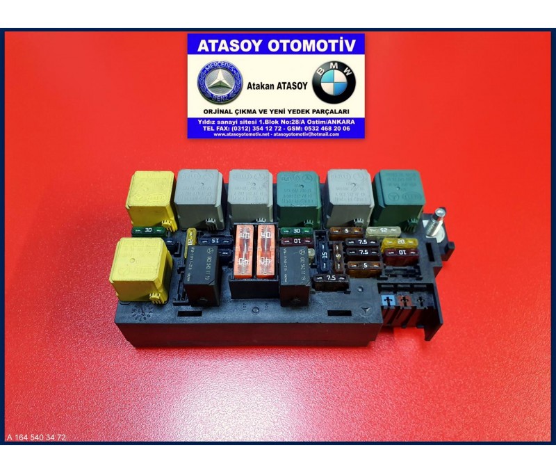 MERCEDES W164 ML SİGORTA TABLASI ÖN 1645403472 , 1645402872 1645400672 ...