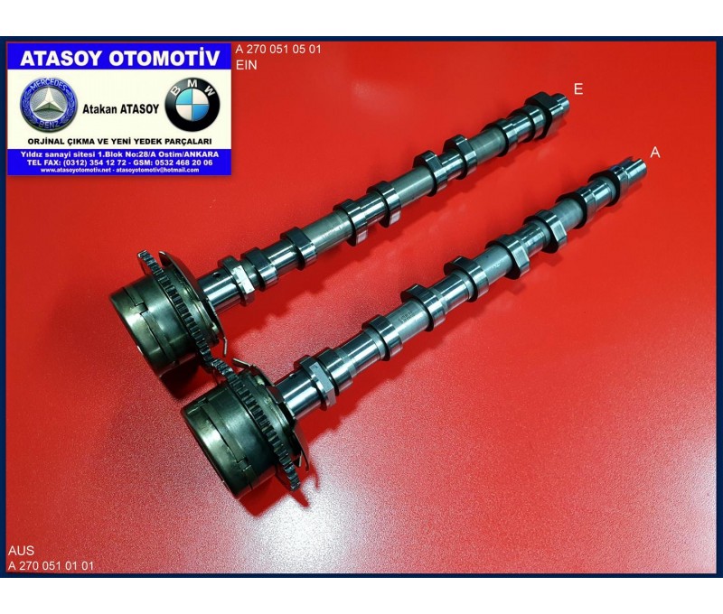 MERCEDES W176 A180 EKSANTRİK MİLİ E 2700510501 2700501101 , 2700501601 ...