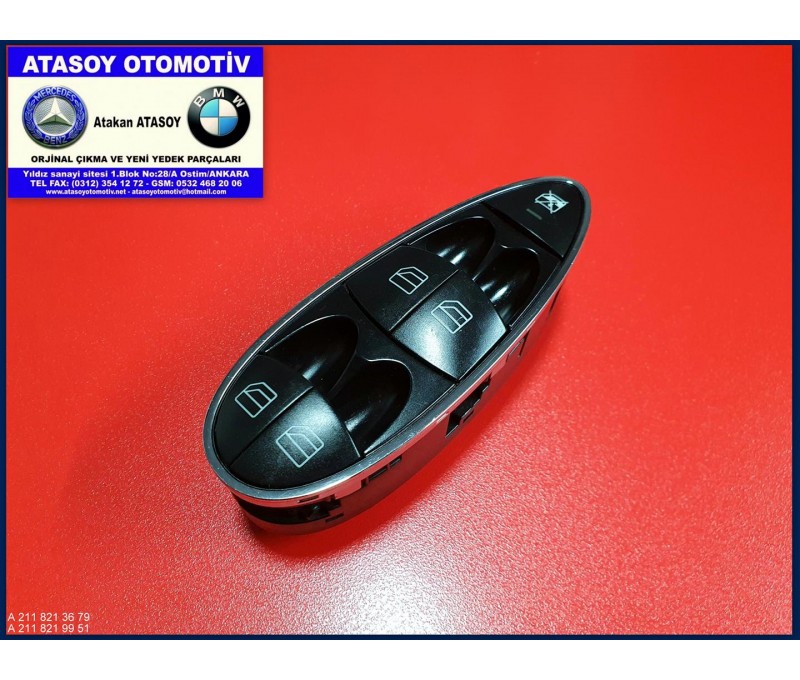 MERCEDES W211 CAM AÇMA DÜĞMESİ 2118213679 2118219951 , 2118210058 ...