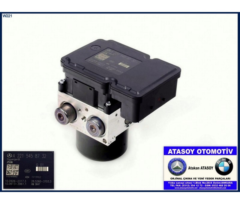 MERCEDES W221 ABS BEYNİ A2215459332 A2215458732 A2215455232 A2215452632 ...