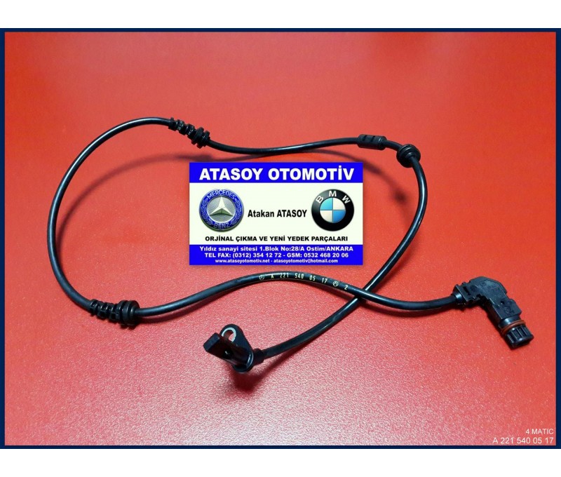 MERCEDES W221 ABS SENSÖRÜ ÖN 2215400517 2215401417 2219055500 ...