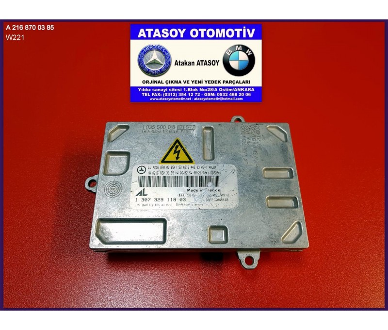 MERCEDES W221 FAR BEYNİ A2168700385 A2168704826 A2168203685 A2168203585 ...
